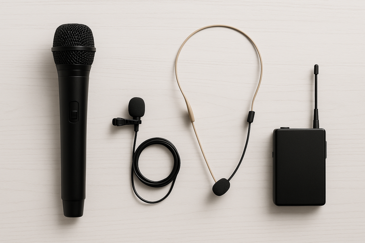 Types de microphones sans fil : 2,4 GHz, UHF, Lavalier et autres